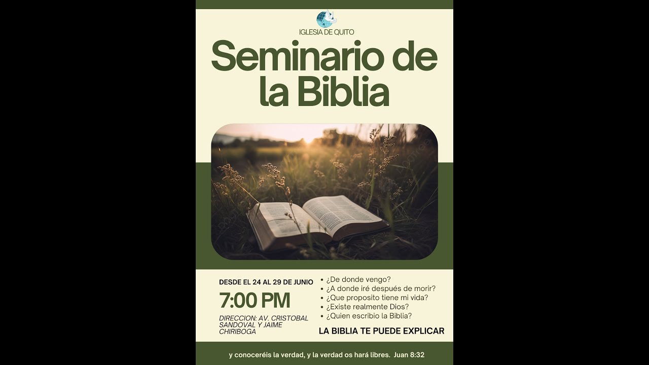 Seminario de la Biblia - Parte 1 (Pst. Lucas Choi) - YouTube