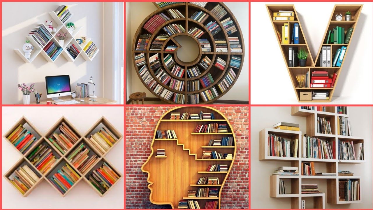 Space saving book shelf designing ideas | book arranging in low space ...