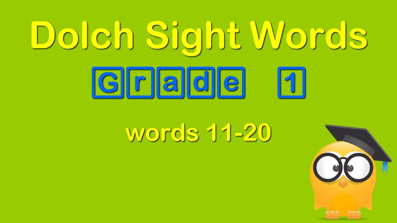 Dolch Sight Words HD. First Grade. Part 2. - YouTube