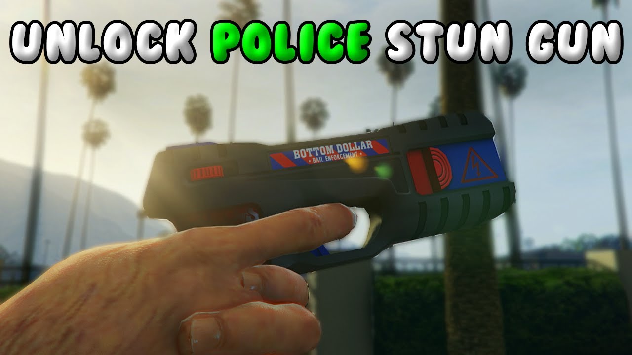 How to Unlock and Equip Police Stun Gun Cosmetic GTA 5 Online - YouTube