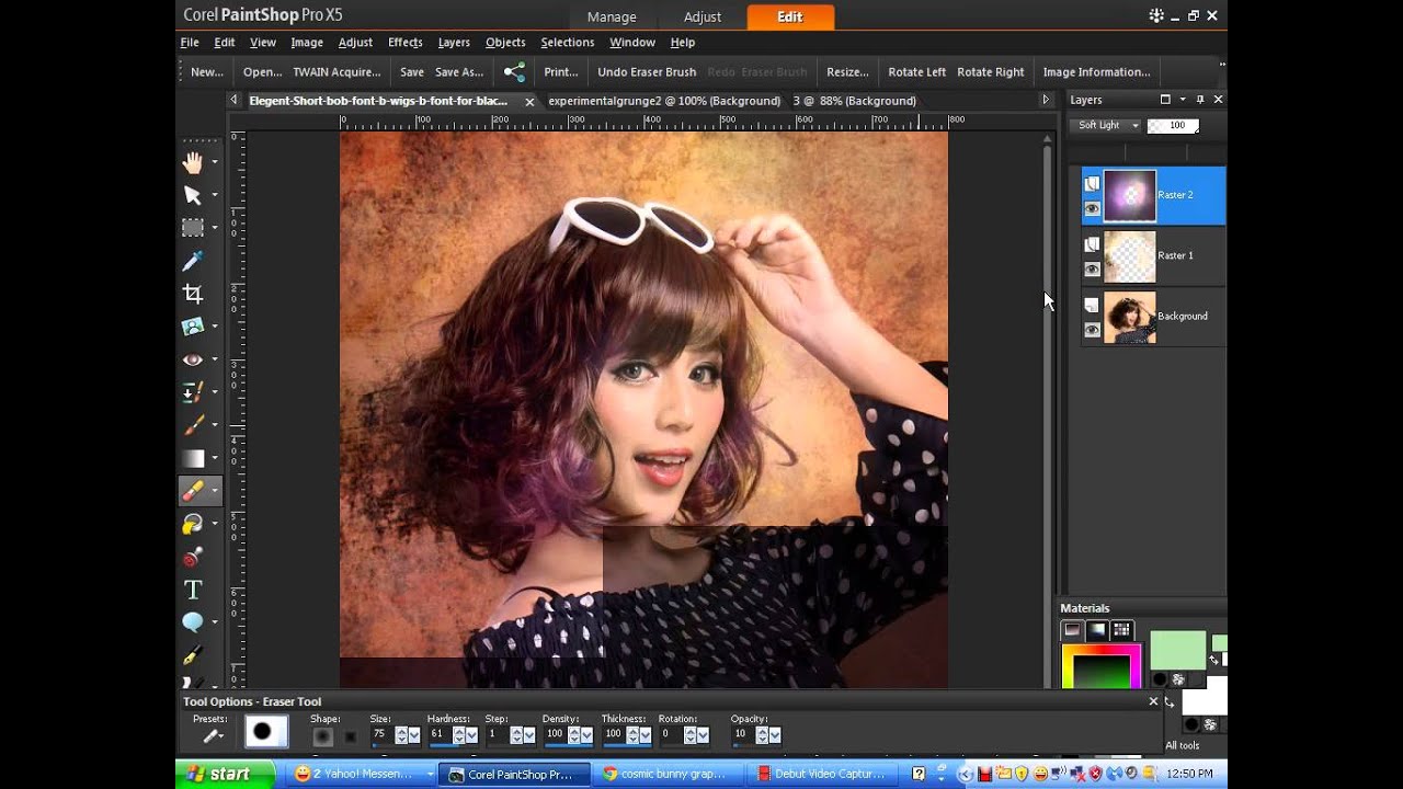 PSP Brushes lighten darker, sharpen, etc - YouTube