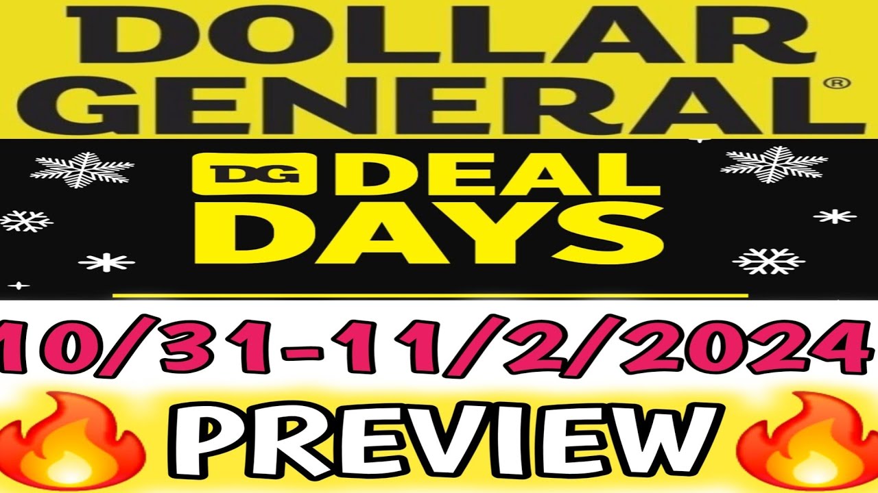 10/31-11/2/2024 🔥Dollar General Deal Days #dollargeneral #dealdays # ...