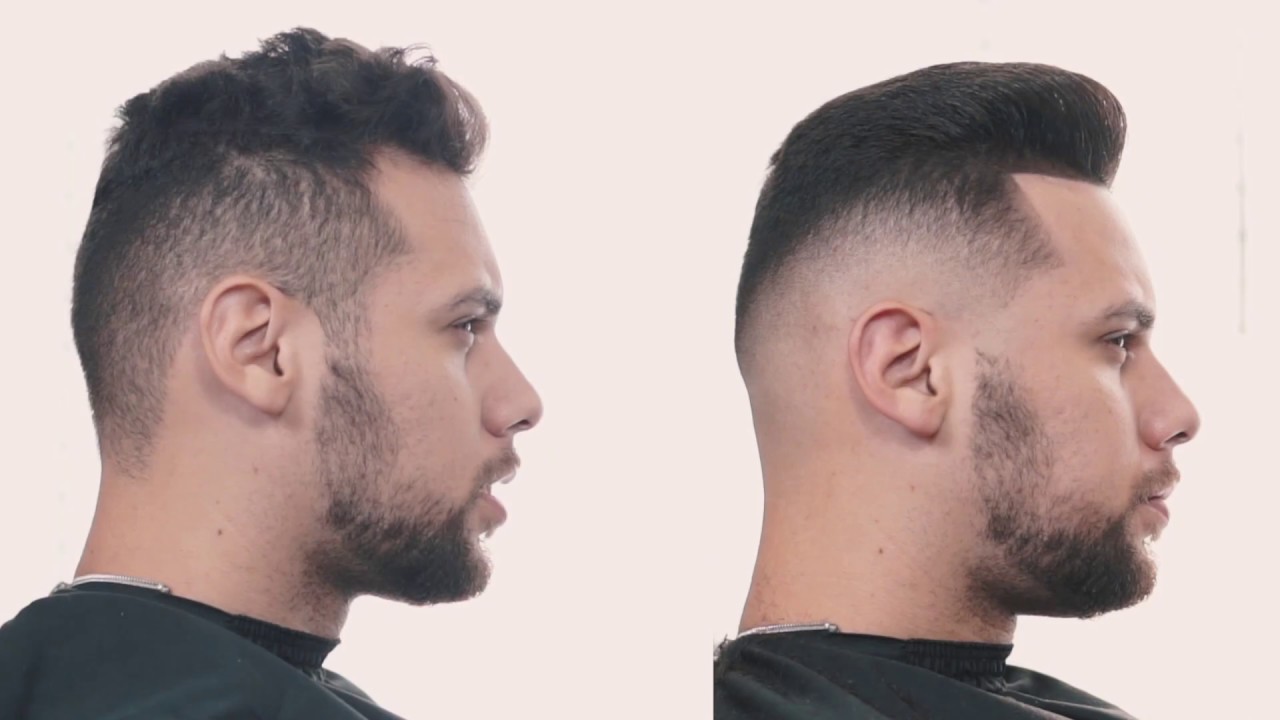 Maestro Barber - Corte Fade + Pompadour (TUTORIAL) - YouTube
