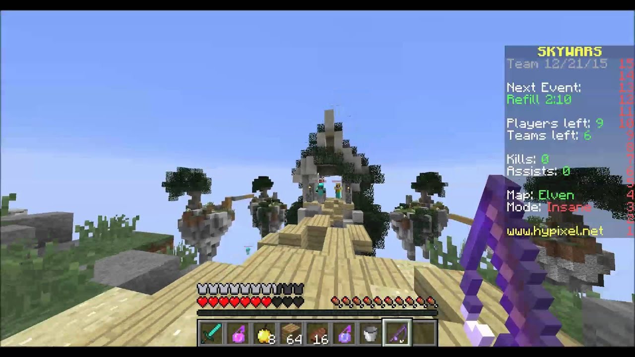 Minecraft Hypixel Skywars #1: The Adventure into SKYWARS!!! - YouTube