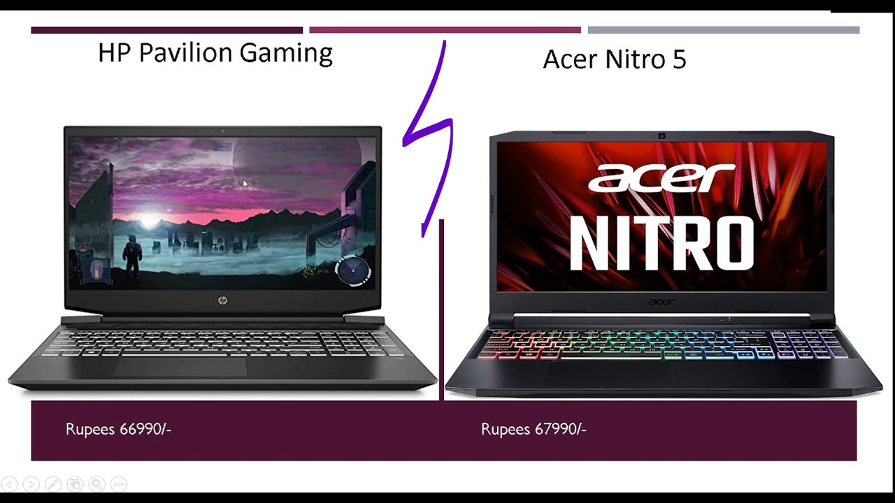 Acer nitro 5 VS HP Pavilion Gaming ||Best budget gaming laptop 2021 ...