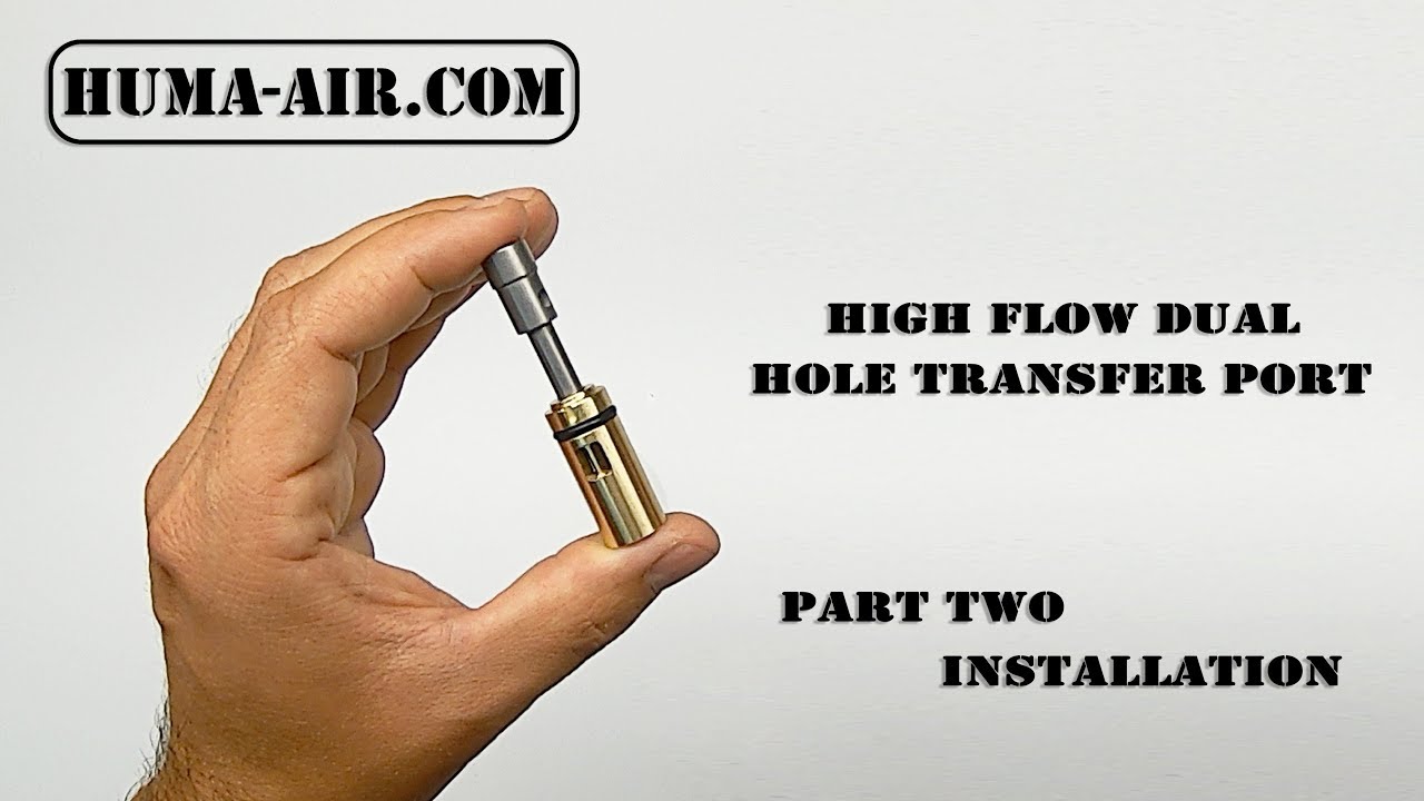 Huma Air High Flow Dual Hole Transfer Port Installation - YouTube