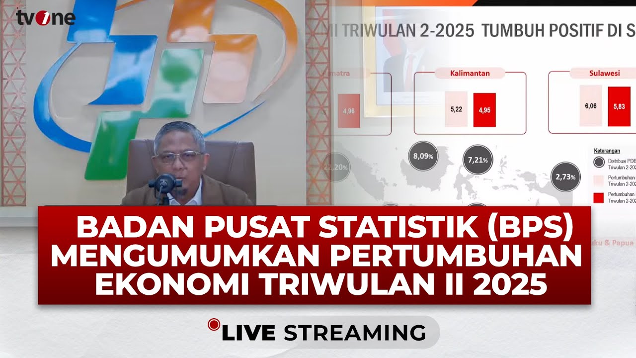 [LIVE] Badan Pusat Statistik Umumkan Pertumbuhan Ekonomi Indonesia ...