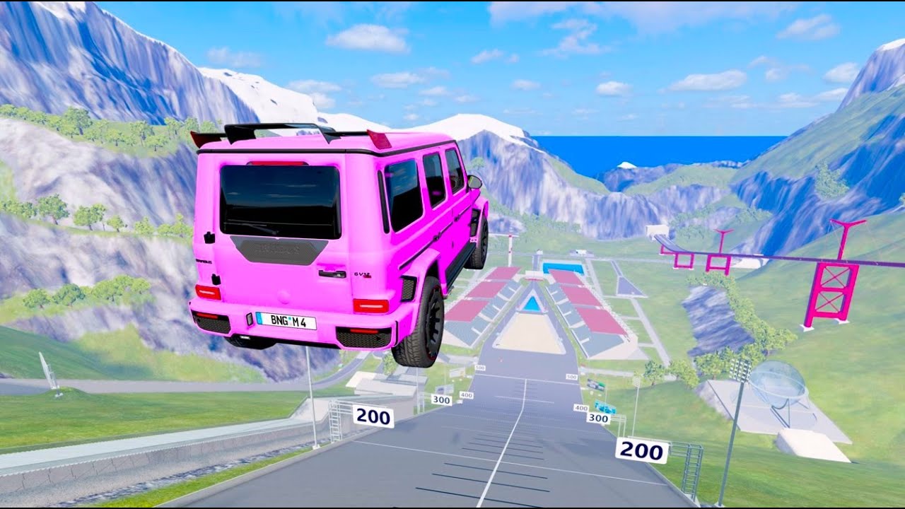 Big Ramp Car EPIC Jumps #1 – BeamNG Drive - YouTube