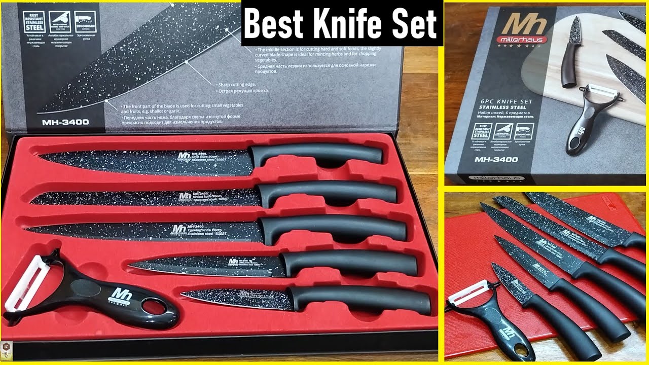 MH Kitchen Knife set 🔥 Unboxing | 6Pc Stainless Steel with marble ...