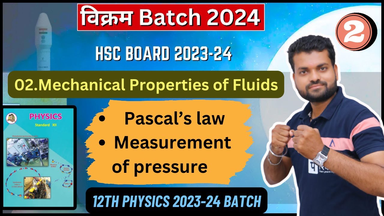 12th Physics ll Mechanical Properties of fluids ll lect.02 by sp sir ...