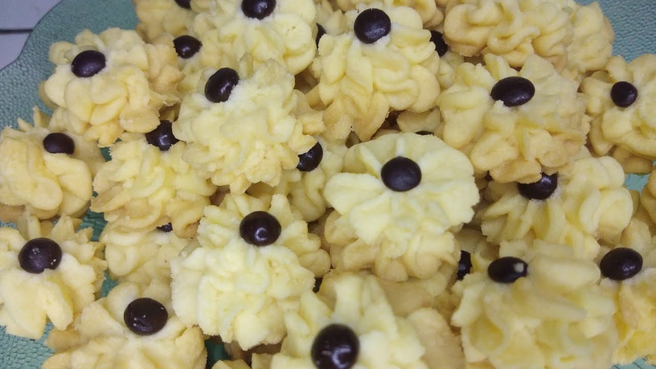 Resep Semprit Susu Renyah Cuma 3 Bahan - YouTube