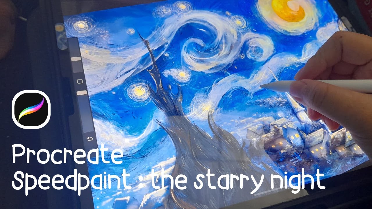 Procreate | Speedpaint : the starry night - YouTube