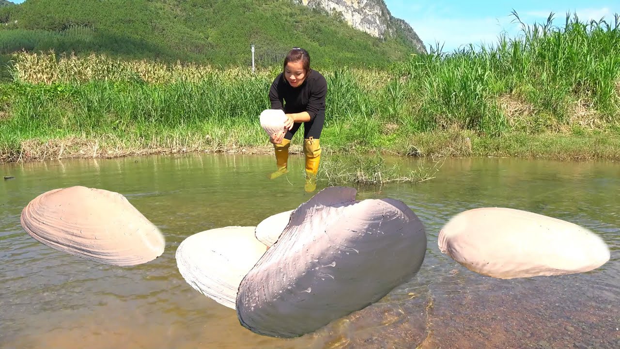 The girl found mutated clams in clear water. When you open it ...