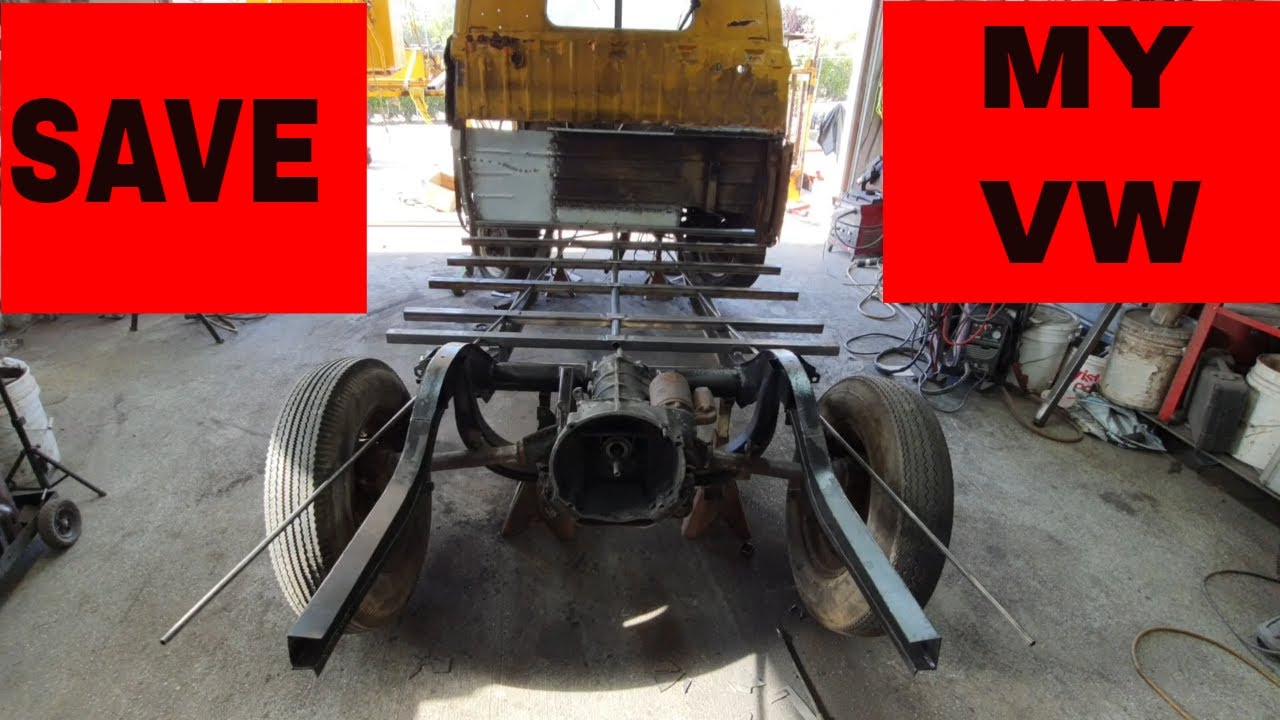 Extremely Rusted out VW type 2 single cab hand made frame supports ...