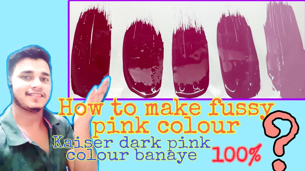 How to make dark pink colour by mixing /Dark Pink Kaiser Mixing banate ...