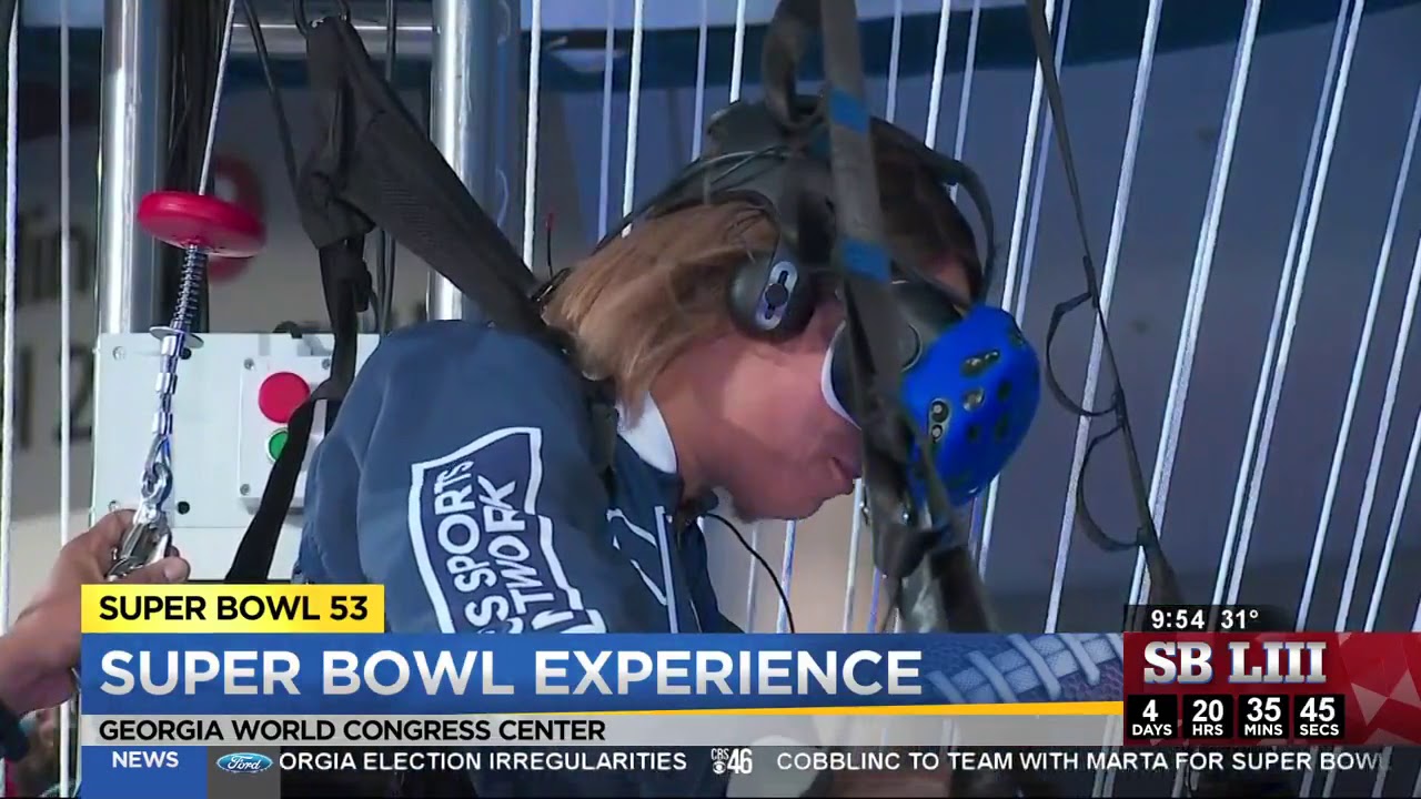 Shon Gables skydives at Super Bowl Experience - YouTube