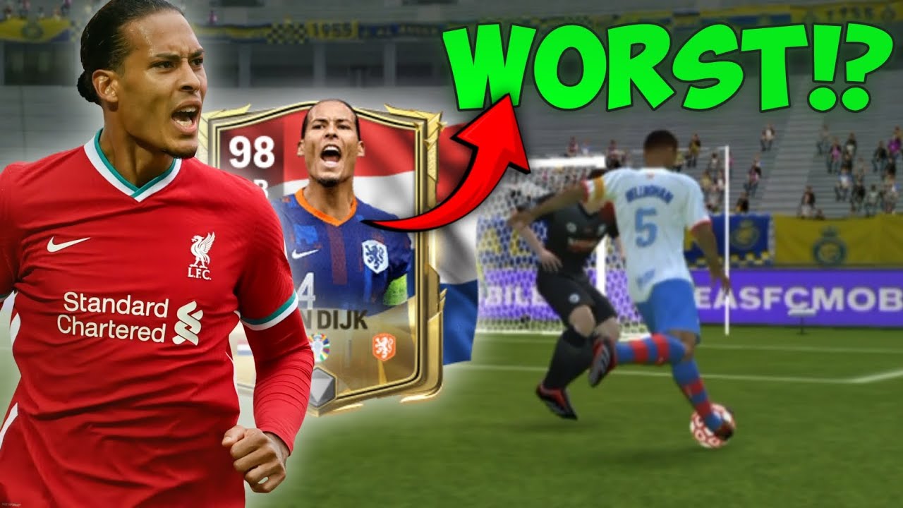 98 Ovr Free Van Dijk Review In FC MOBILE Is It Really Good or Bad?! 🙄 ...
