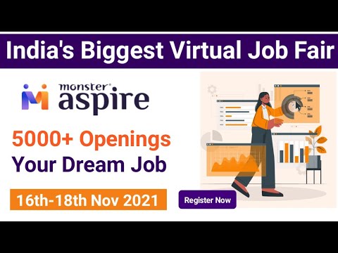 Monster Aspire Virtual Job Fair 2021 | 5000+ Jobs Opening | Any Degree ...