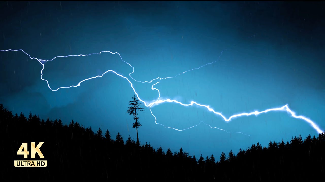 Rainy Forest Ambience: Soothing Rain Sounds, Lightnings, and ...