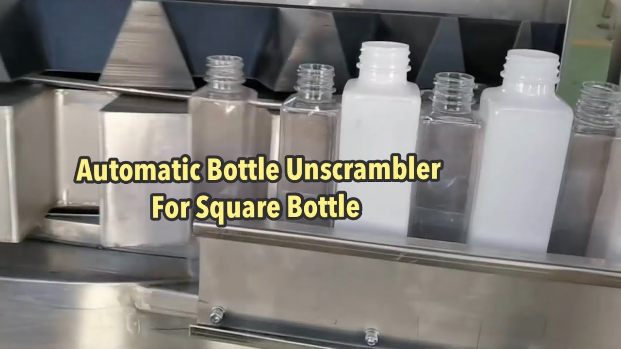 6000BPH Automatic Bottle Unscrambler (For Square Bottle) - YouTube