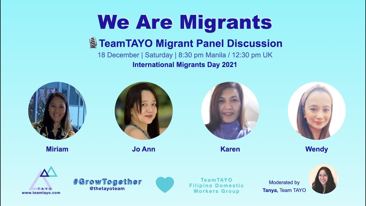 #WeAreMigrants Panel Discussion - Migrants Day 2021 - hosted by TAYO ...