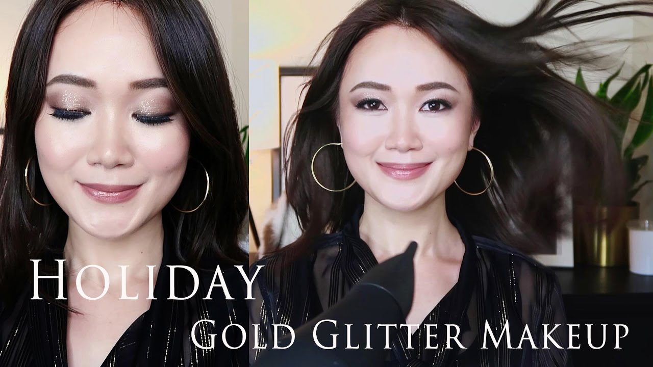 节日特辑啦啦啦一个Holiday Gold Glitter Makeup金色闪耀妆容 - YouTube