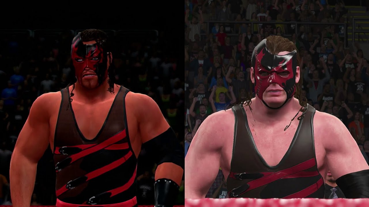 Kane 02 | WWE 2K15 | Split screen comparison | Xbox 360 & Xbox One ...