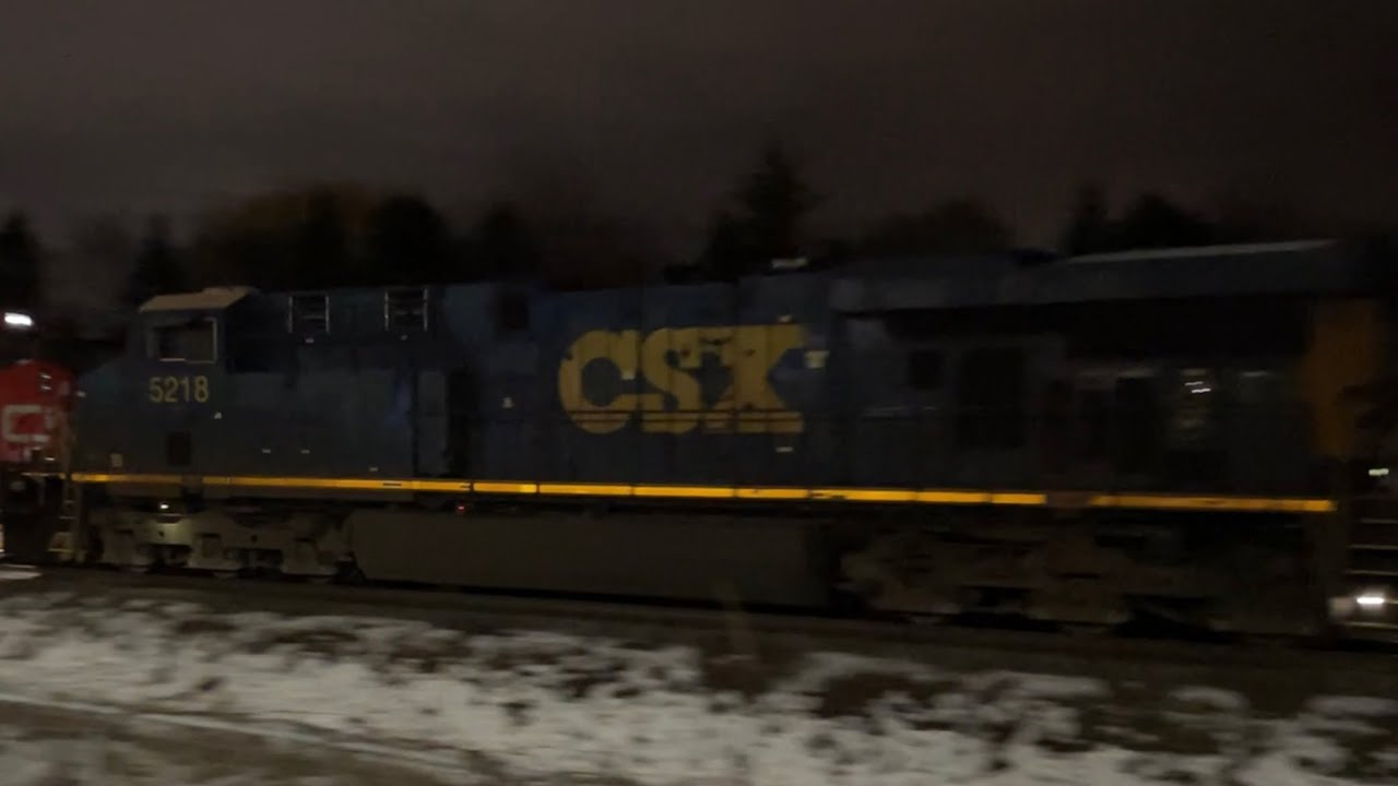 CSX 5218! CN Train 399 Mile 45 Halton Subdivision March 17 2023 - YouTube