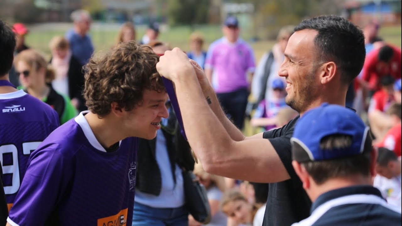 Mark Bridge and Macarthur Magic Special Needs Football Club - YouTube