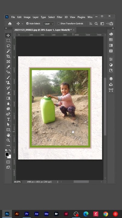 How to create border in Photoshop part 11 - YouTube