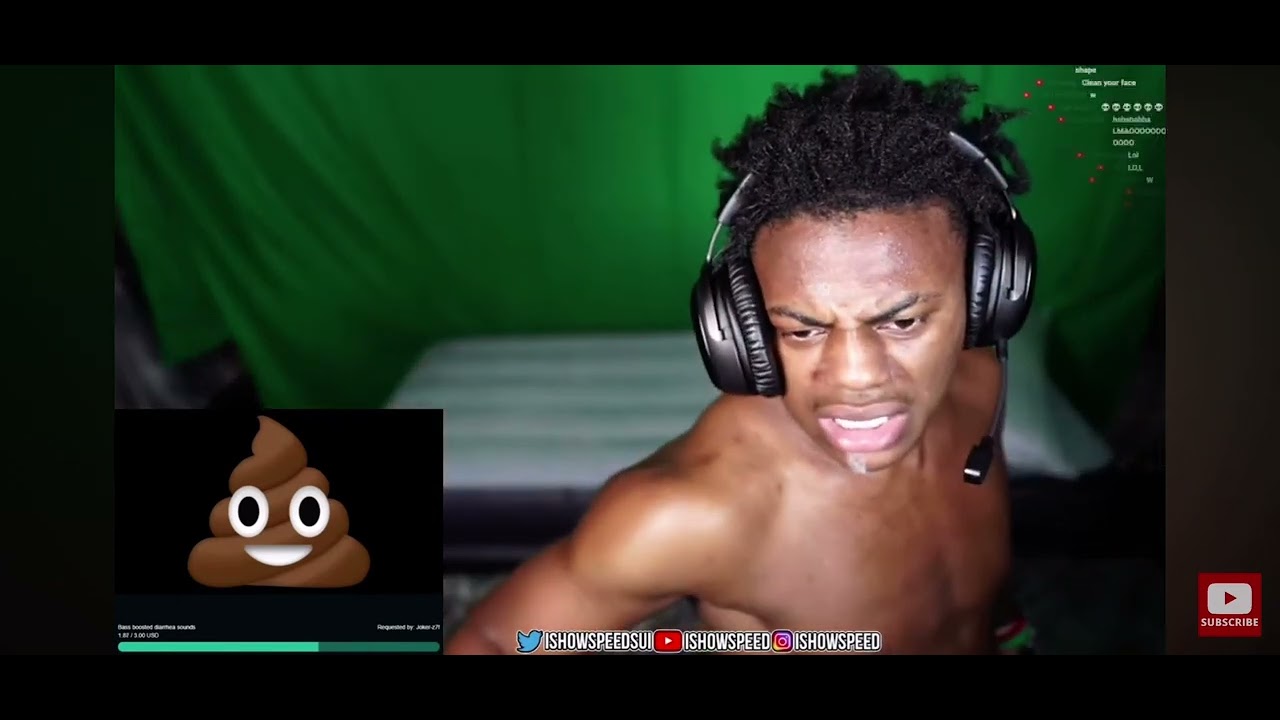 IShowSpeed Bass Boosted Diarrhea Sounds - YouTube