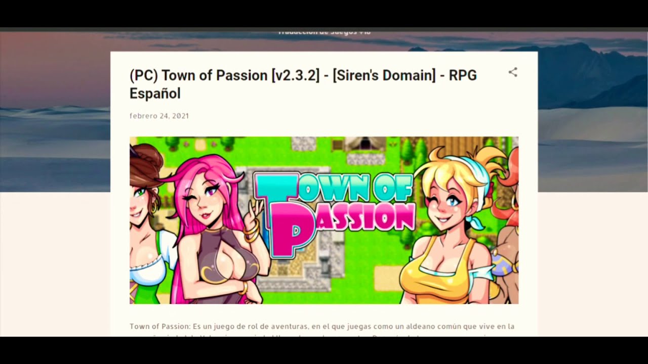 Pc Town Of Passion V232 Sirens Domain Rpg Español Youtube