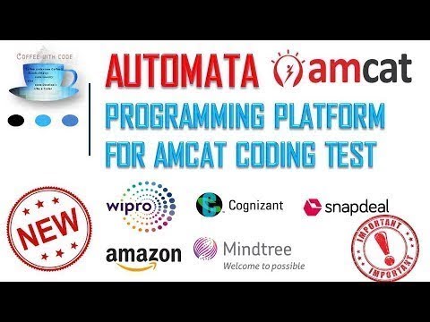 amcat automata and programming question 1-30 - YouTube