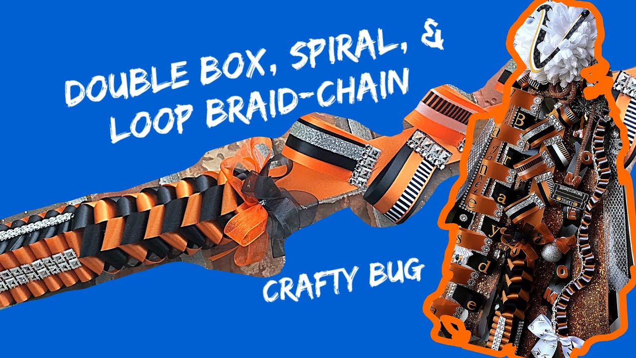 Double box braid & loop chain Tutorial; Homecoming Mum Tutorial - YouTube