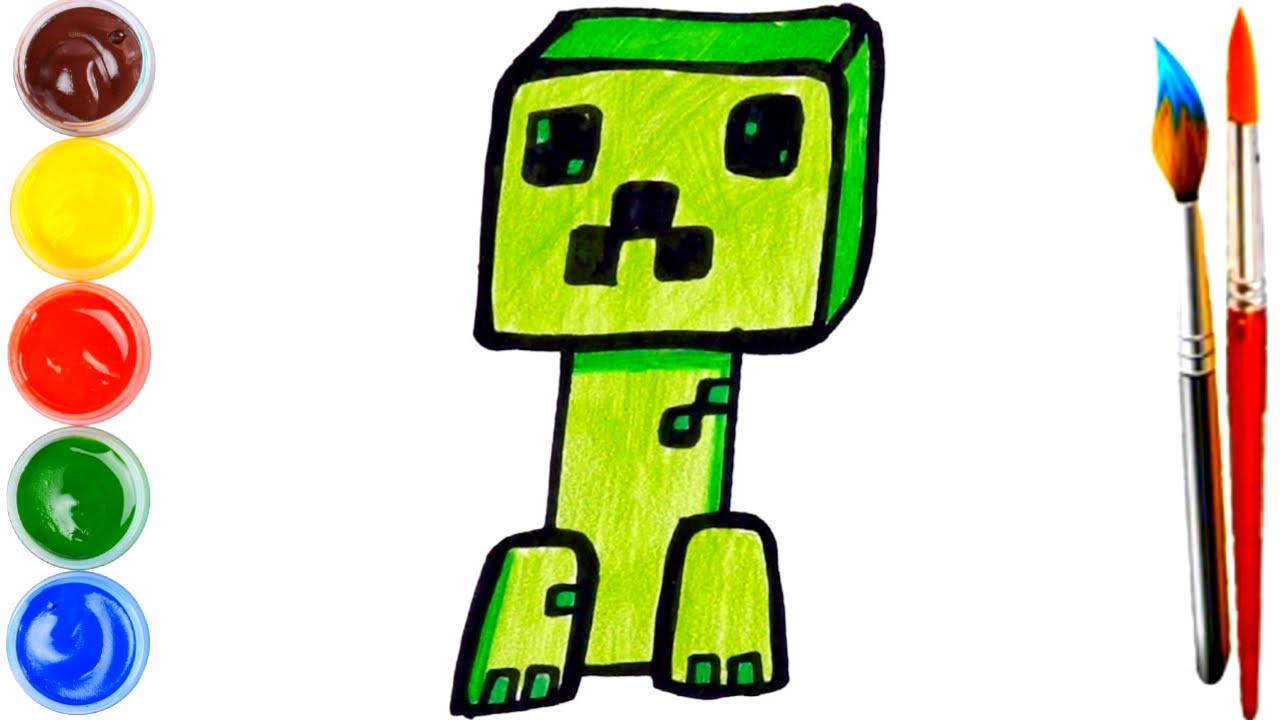 How To Draw Crepper From Minecraft - Como Dibujar Minecraf - Como ...