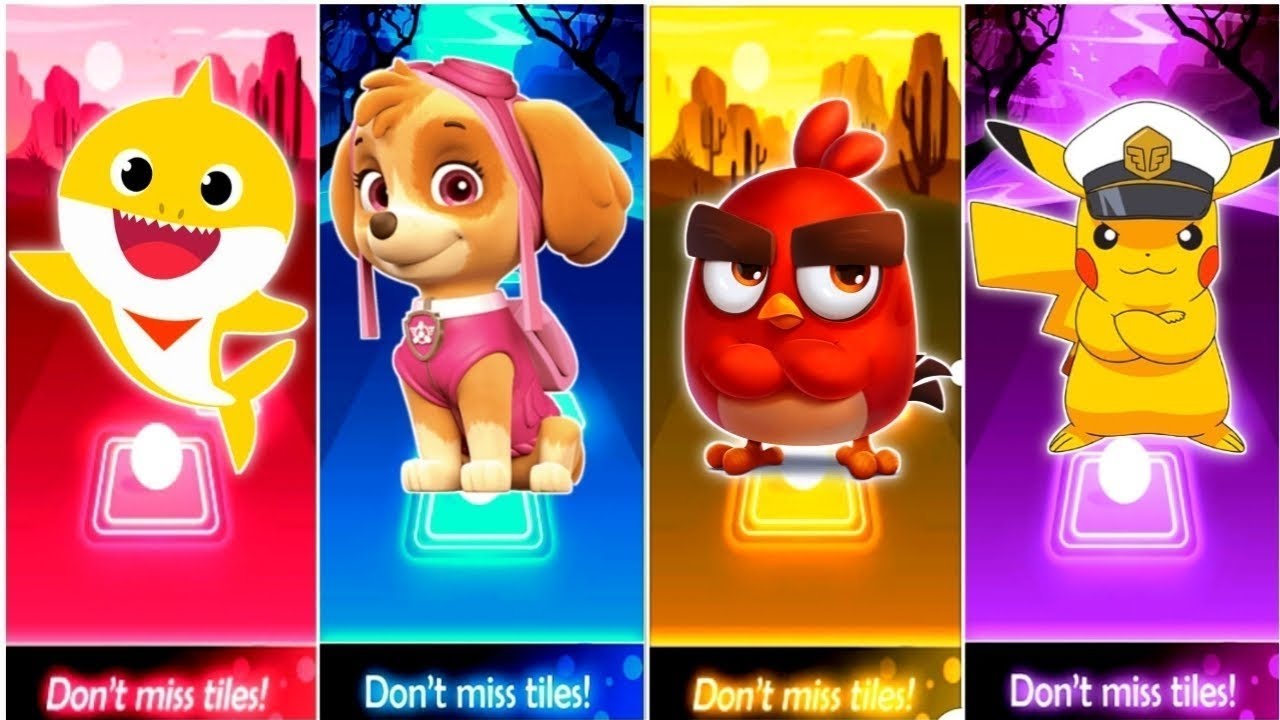BaBy shark 🆚 paw patrol 🆚 Angry Bird 🆚 Pikachu ♥️ Who is best? - YouTube