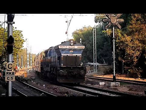 Head-on-generation (HOG) capable locomotive with 14863 Marudhar Express ...