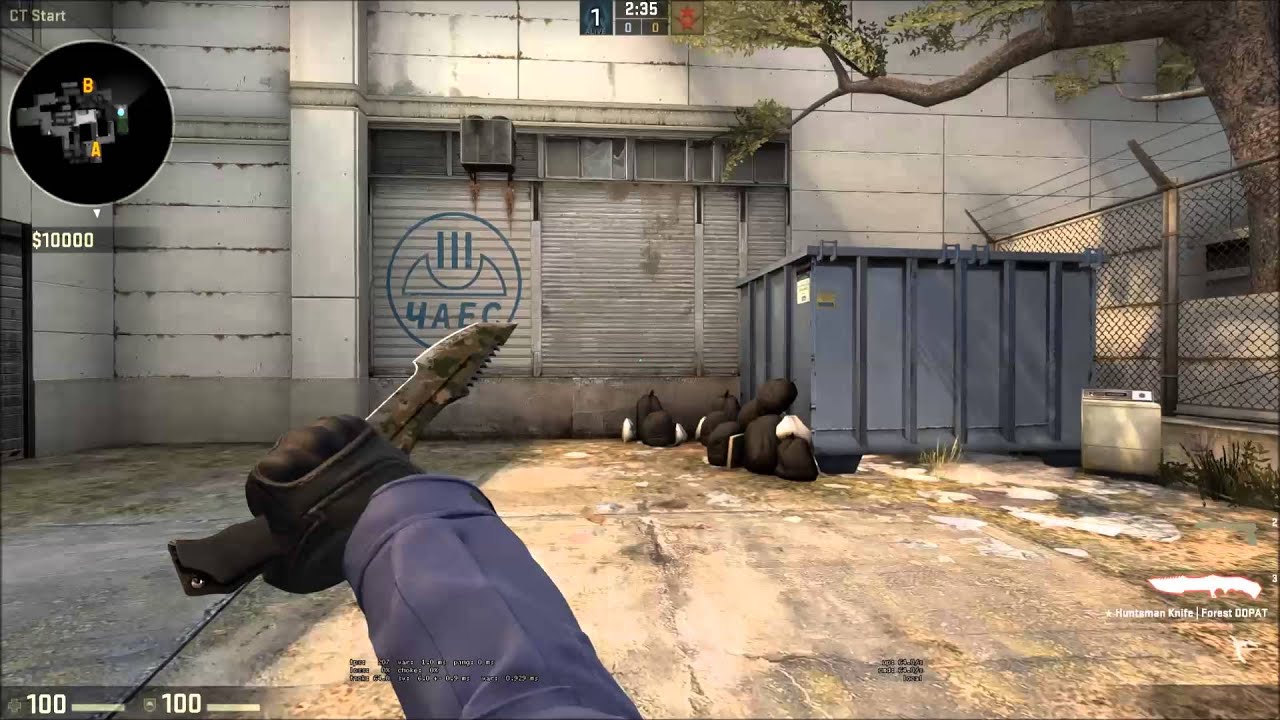 CS:GO Item Showcase: Huntsman Knife Forest DDPAT - Field Tested - YouTube