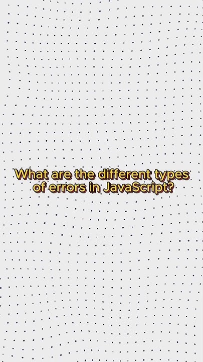 Different types of Errors in javascript😱 #javascript #error #coding # ...