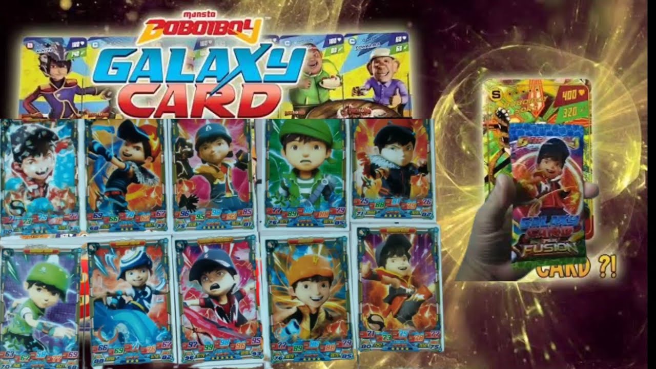 Kartu Boboiboy Galaxy Fusion Sori, Blaze, Thunderbolt, Water, Fire ...