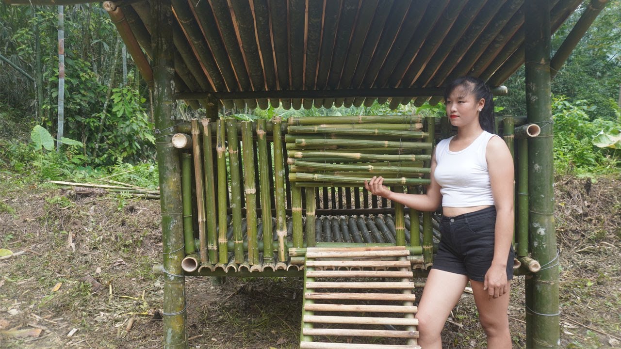 Full Building Bamboo House For Chicken, Buy Chickens to Raise - Green ...