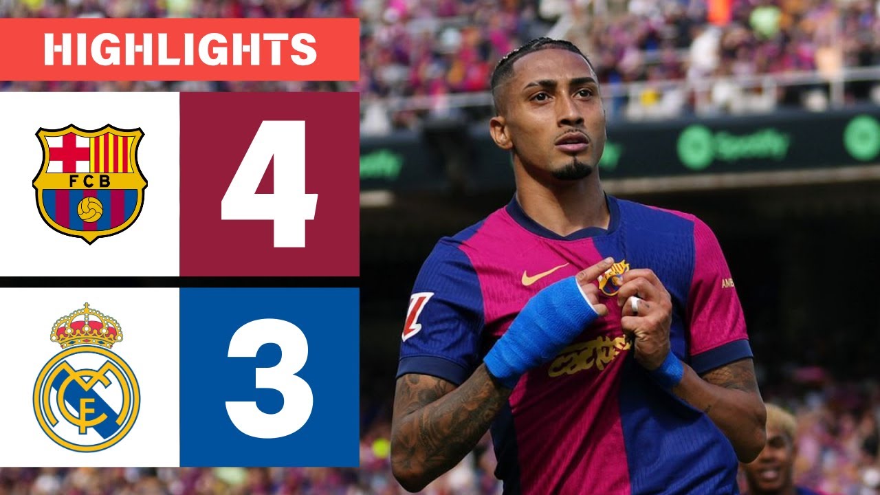 FC BARCELONA 4 - 3 REAL MADRID I RESUMEN LALIGA EA SPORTS - YouTube
