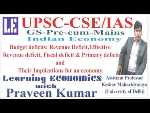 UPSC-Indian Economy-Revenue deficit, Fiscal deficit , Primary deficit ...