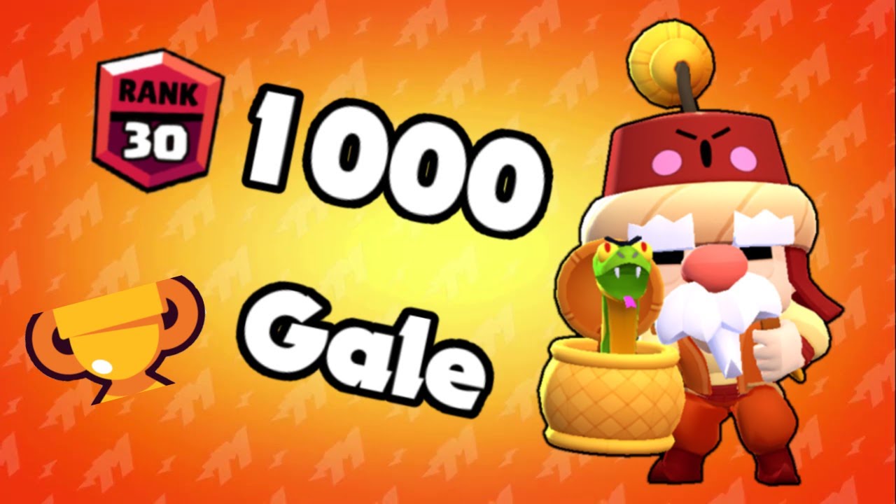Best Moments of getting a 1000 Trophy Gale | Brawl Stars - YouTube