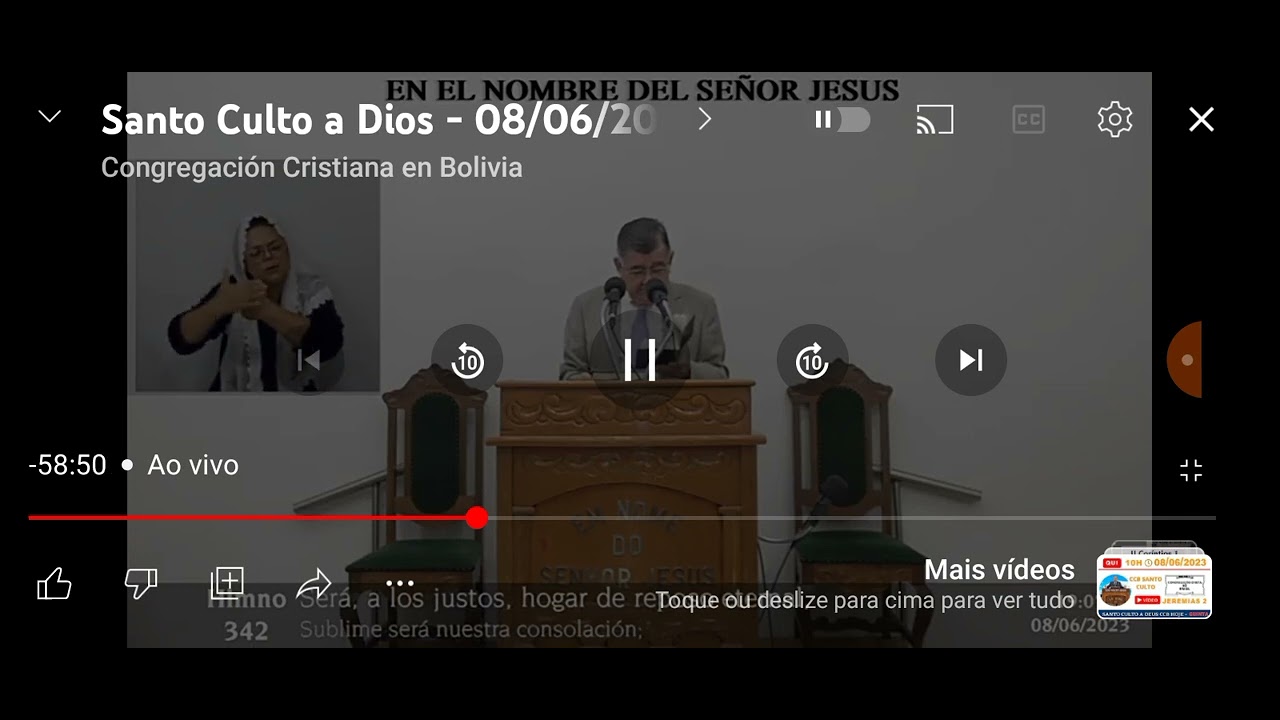 culto Espanhol ccb - YouTube