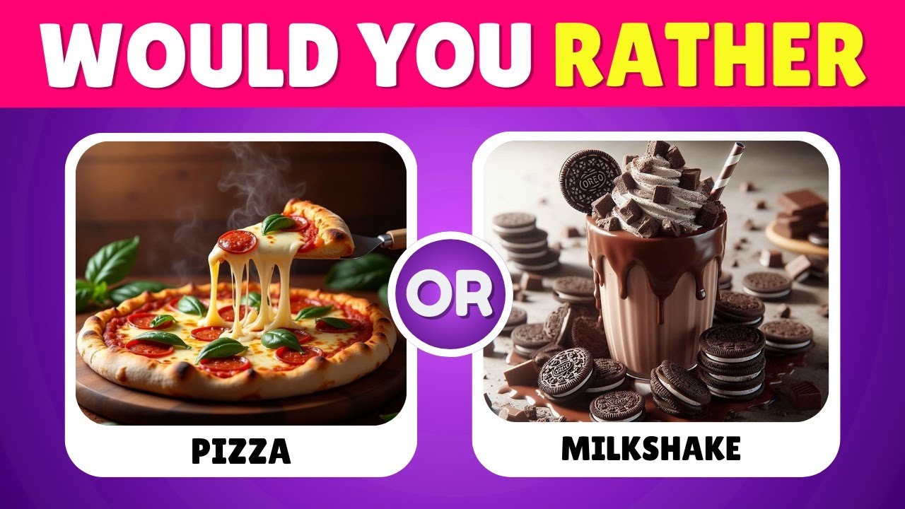 Would You Rather Food & Drink Edition 🍔🥤 - YouTube