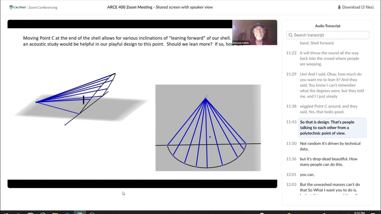 Lesson 18 Spatial Structures 3 Outdoor Bandshell Design via Stability and GeoGebra Linkages ...
