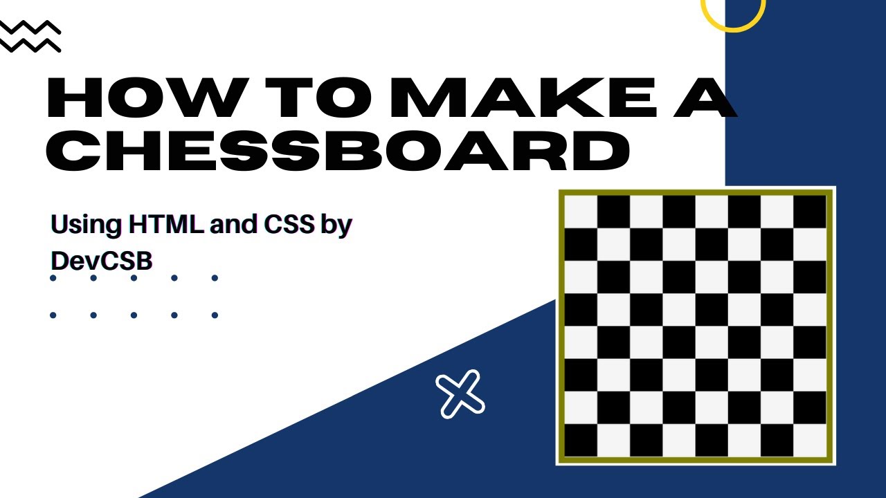 Create A Chessboard Using Html And Css Youtube