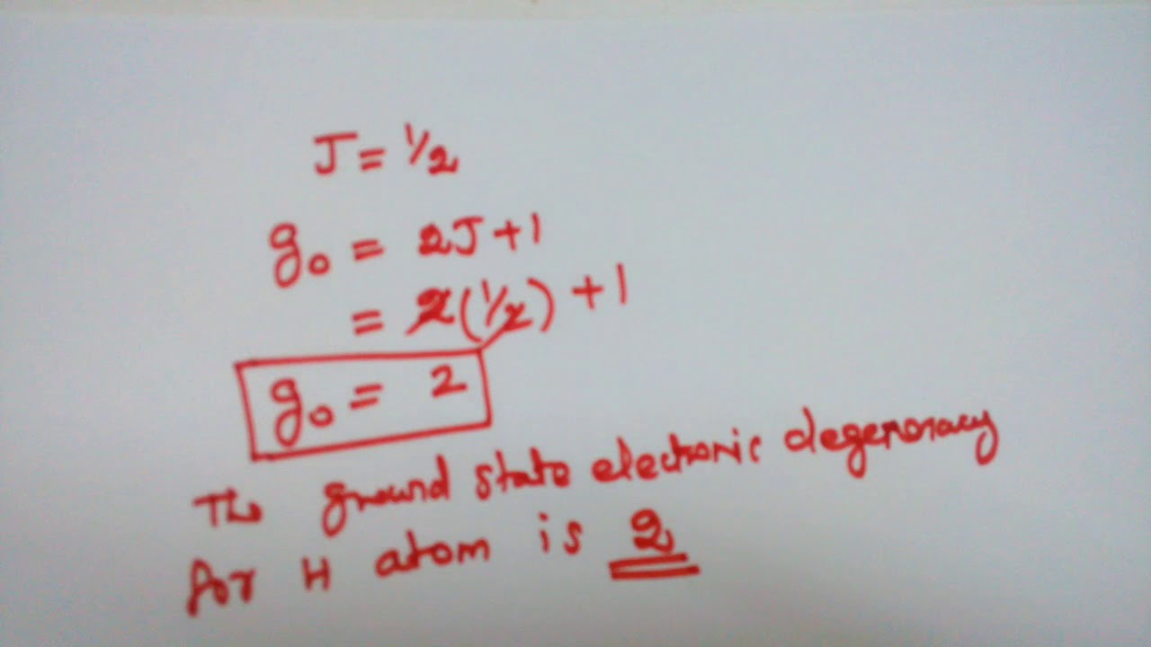 Ground state electronic degeneracy - formula, calculation with examples ...