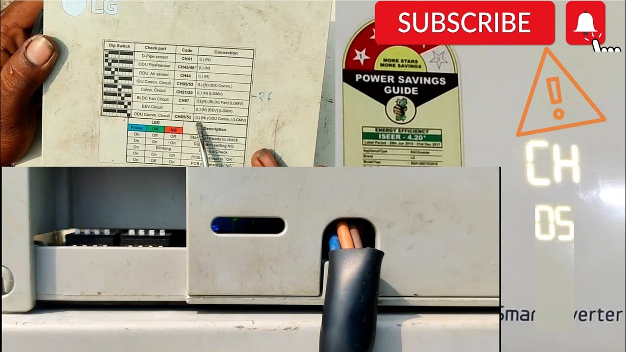 LG Inverter AC communication error CH 05 - YouTube